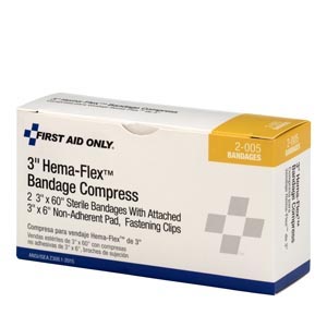 Hema-Flex Trauma Pressure Dressing with Wrap, 3 x 60 Inch - Case of 60