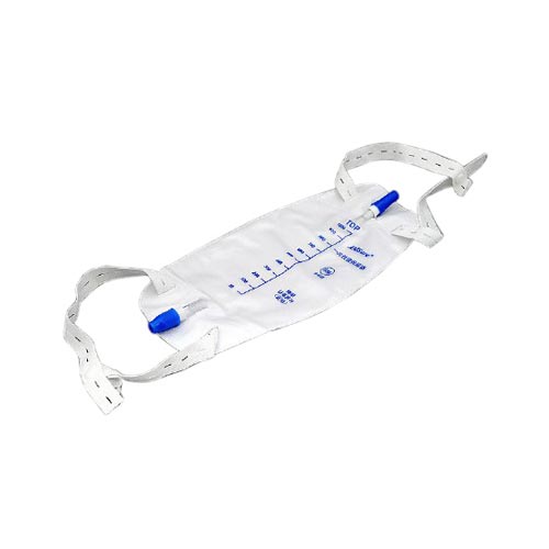AMSure Urinary Leg Bag with Leg Straps, Push-Pull Drain Valve, 600 mL ...