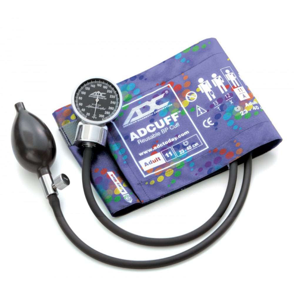 ADC Diagnostix 700 Pocket Aneroid Sphyg, Peters Blue Swirly Adult